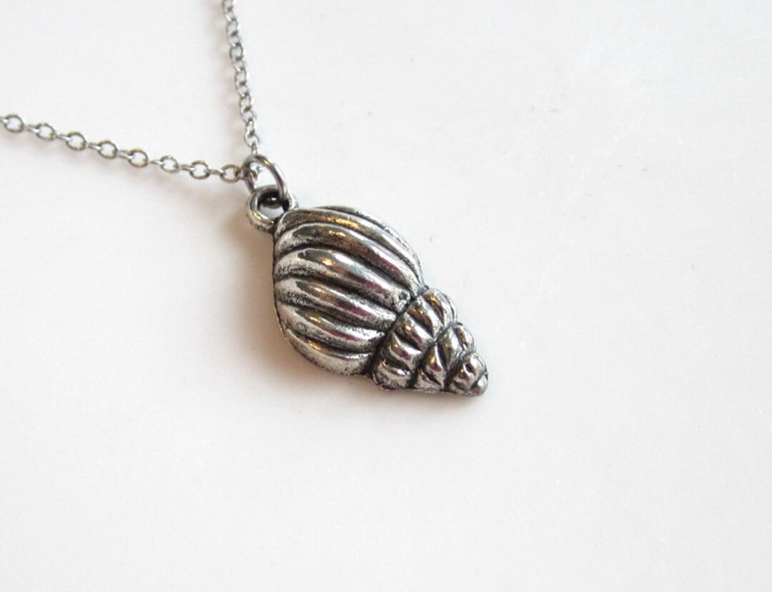 Cute Shell Necklace Silver Boho Simple Minimalist Sea Necklace ...