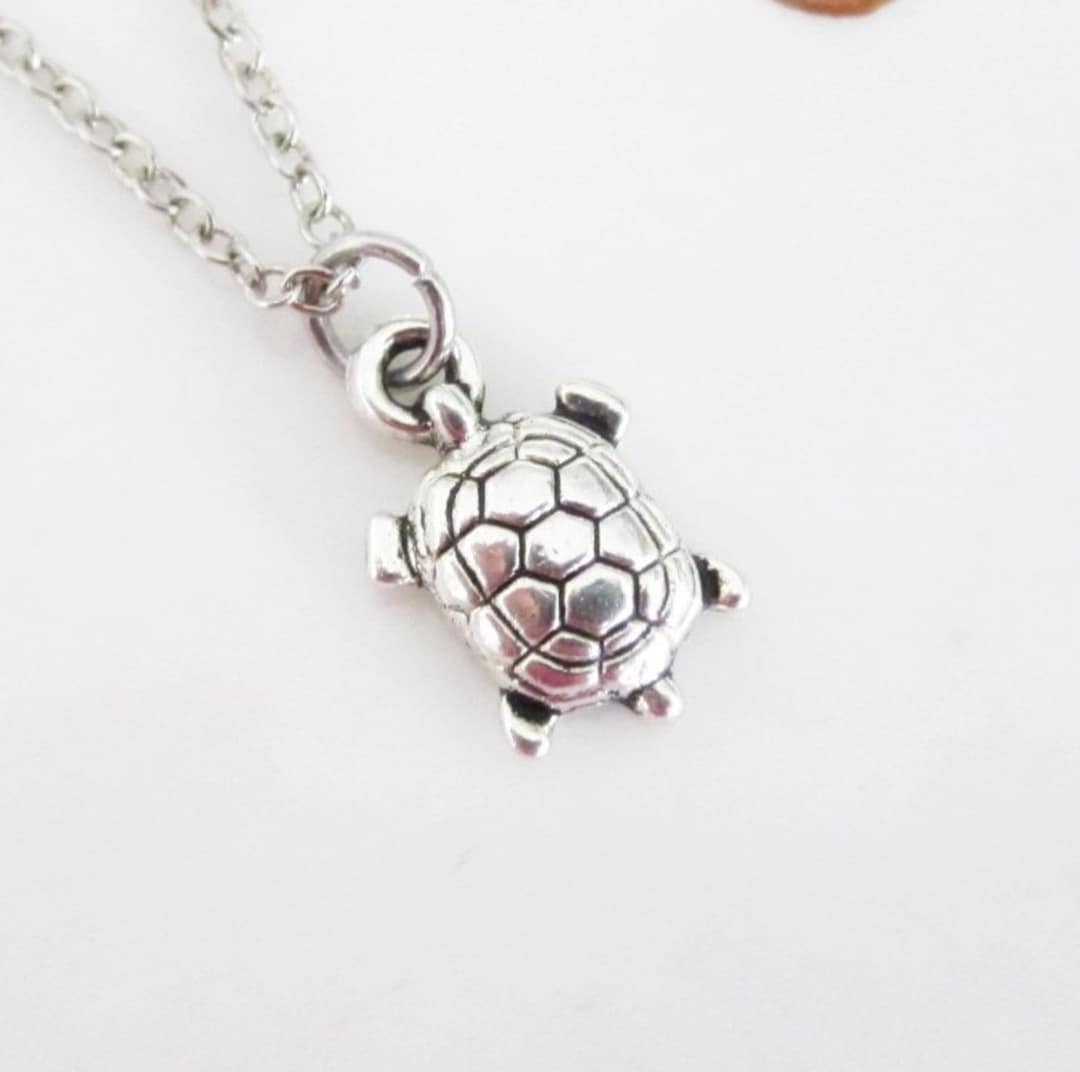 Cute Turtle Necklace Silver Boho Simple Minimalist Sea Necklace ...