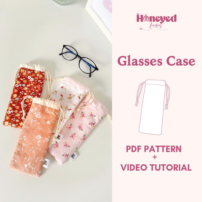 Easy Glasses Case Sewing Pattern: Beginner-friendly PDF With Video ...