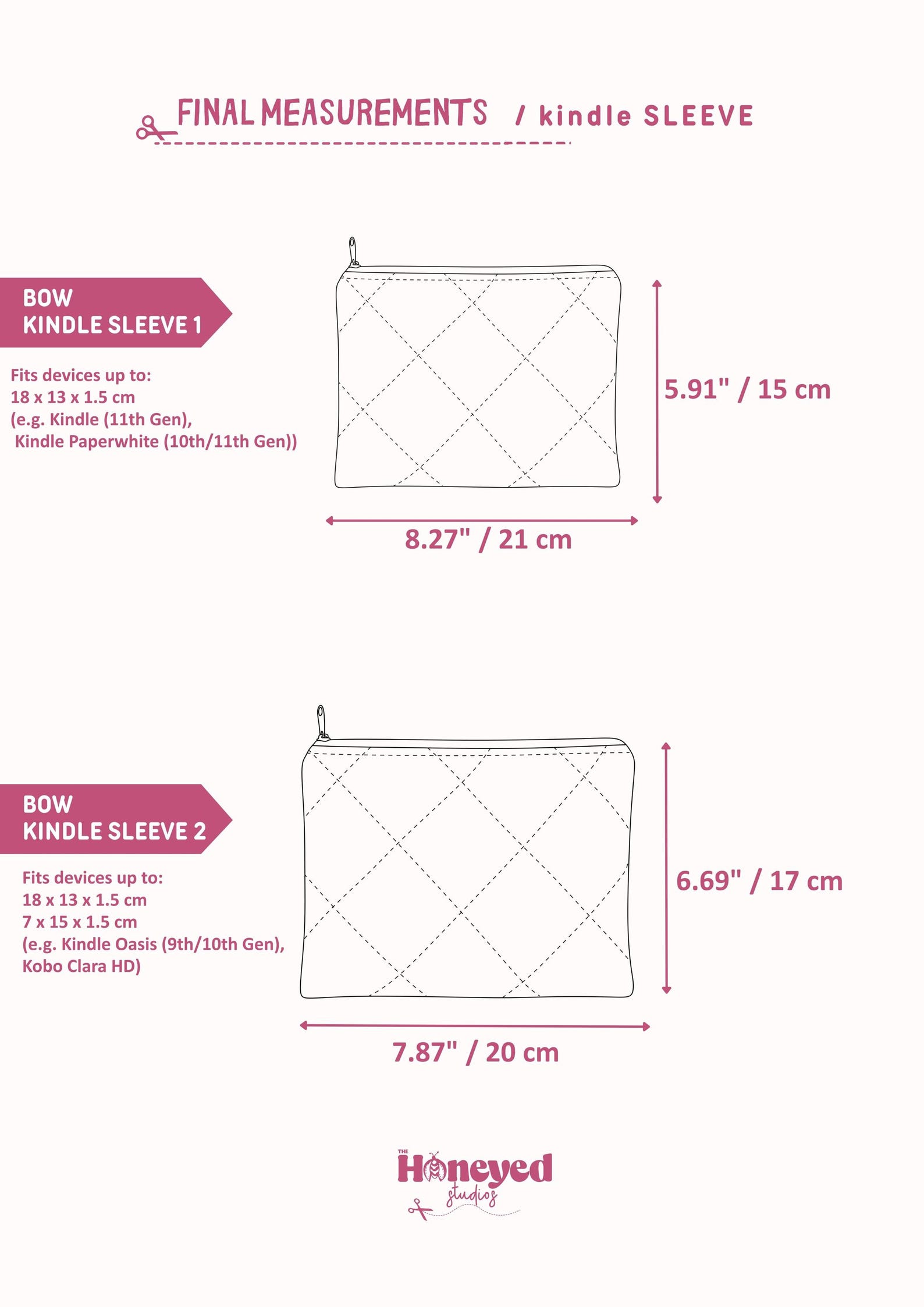 Kindle Sleeve Pattern & Video Tutorial, Beginner-friendly Sewing ...