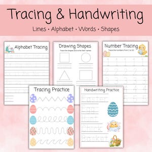 Easter Preschool Worksheets | Alphabet Tracing, Counting, Fine Motor ...
