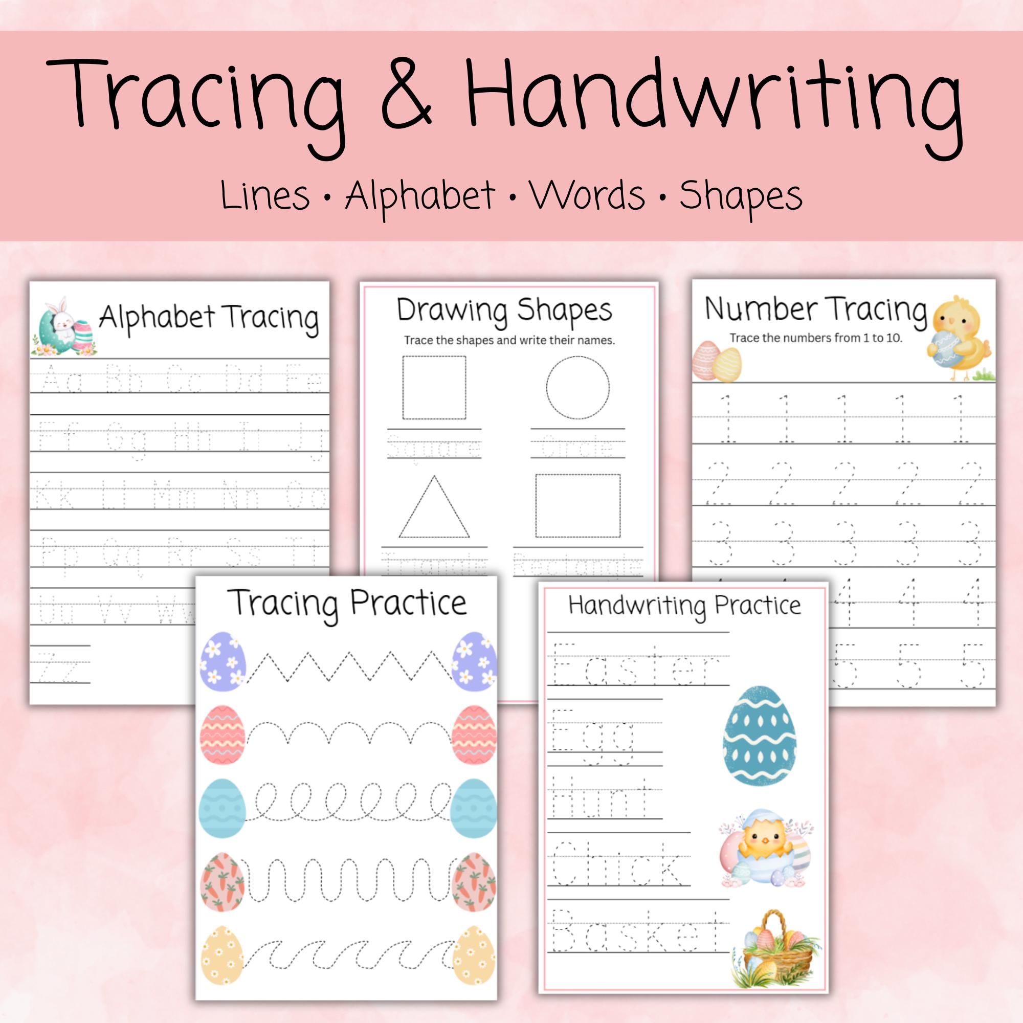 Easter Preschool Worksheets | Alphabet Tracing, Counting, Fine Motor ...