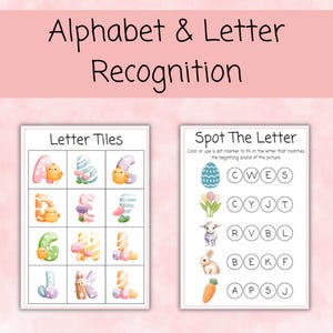 Easter Preschool Worksheets | Alphabet Tracing, Counting, Fine Motor ...