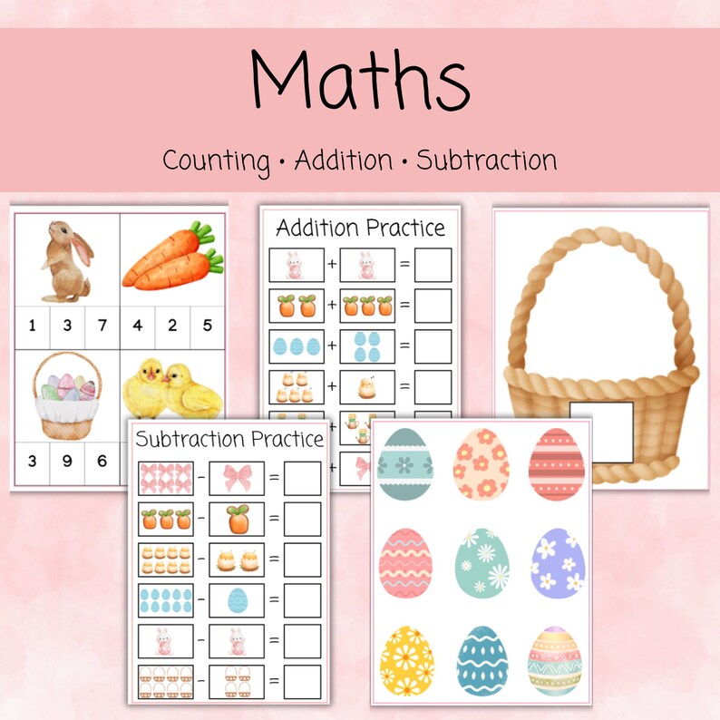 Easter Preschool Worksheets | Alphabet Tracing, Counting, Fine Motor ...