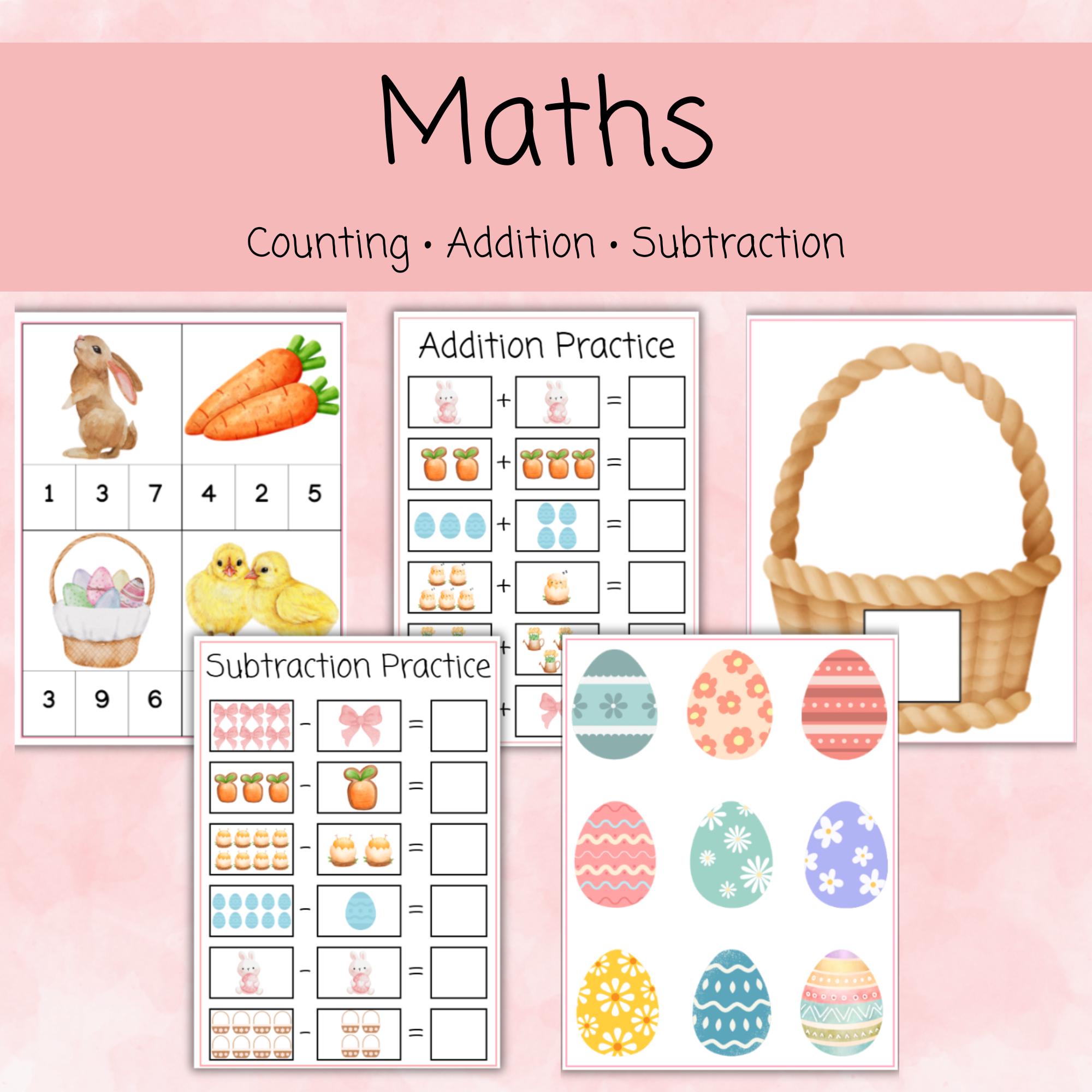 Easter Preschool Worksheets | Alphabet Tracing, Counting, Fine Motor ...