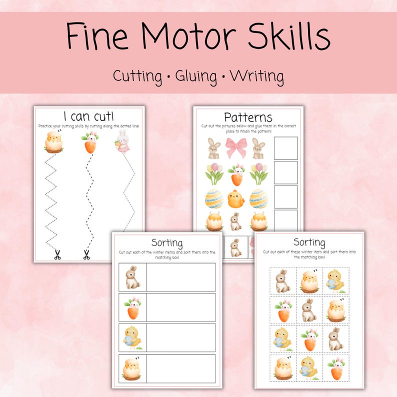 Easter Preschool Worksheets | Alphabet Tracing, Counting, Fine Motor ...