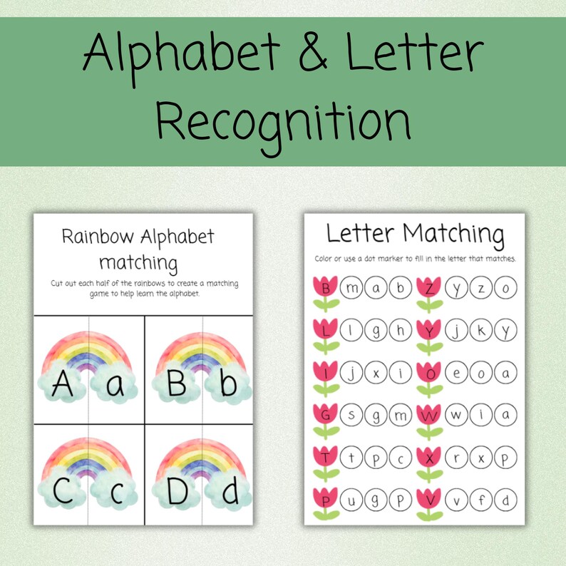 Spring Preschool Worksheets | Alphabet Tracing, Counting, Fine Motor ...