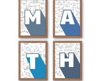 Math Wall Art Printable | Minimalist Math Poster, Educational Classroom ...