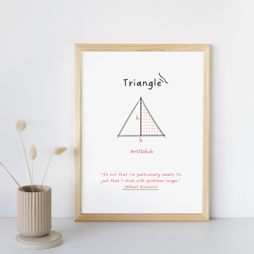 Geometric Shapes Triangle Educational Poster Set With Famous Quotes ...