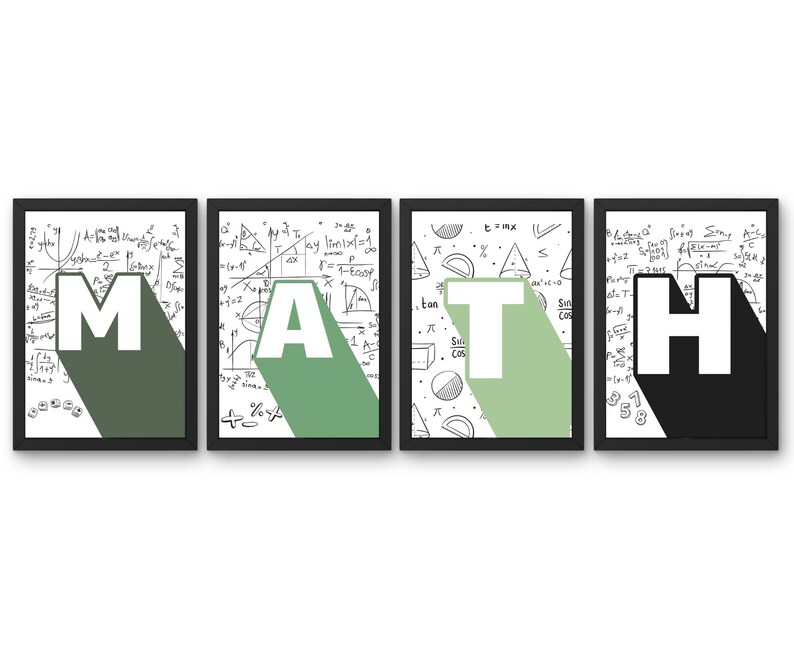 Math Wall Art Printable | Minimalist Algebra Poster | Educational ...