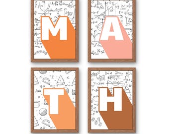 Math Wall Art Printable | Minimalist Math Poster, Educational Classroom ...