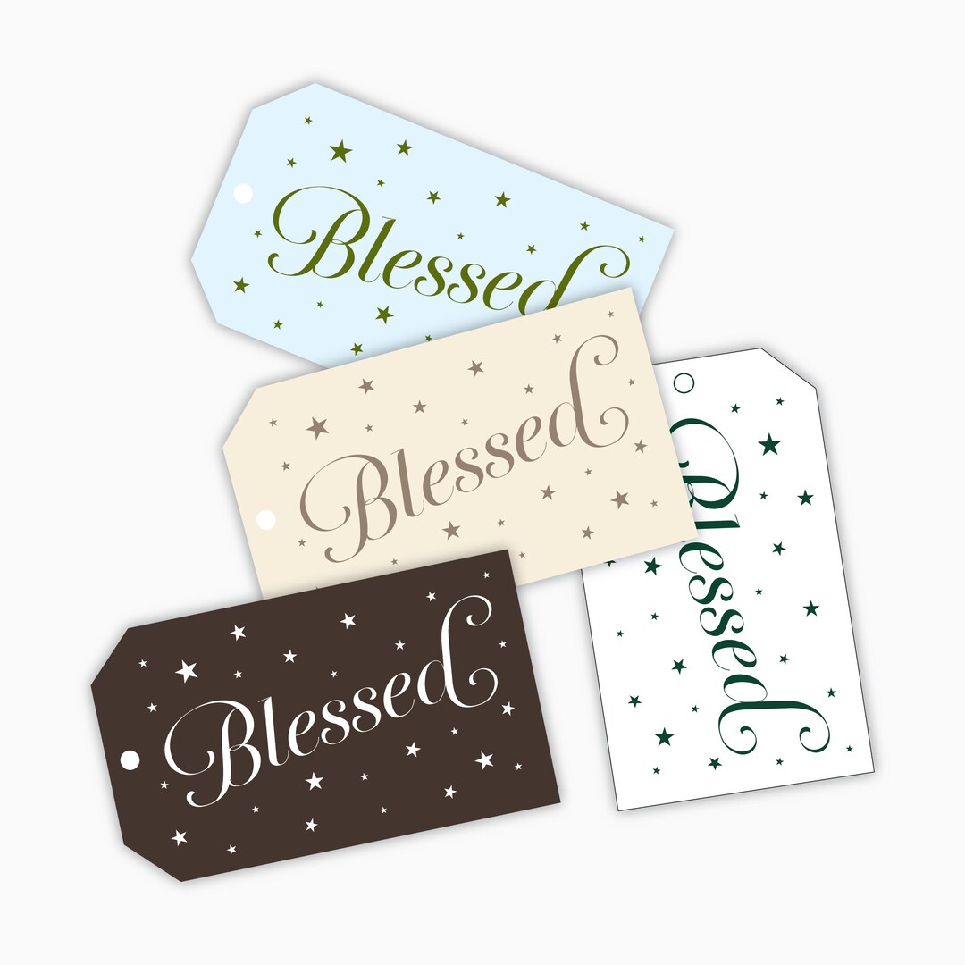 Blessed Gift Tag Printable Set – Instant Digital Download ...