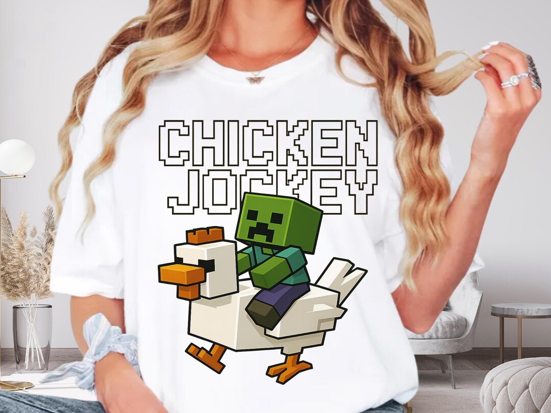 Funny Minecraft Chicken Jockey PNG | Zombie Riding Chicken Sublimation ...