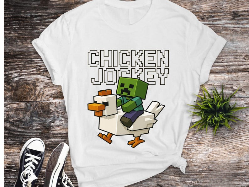 Funny Minecraft Chicken Jockey PNG | Zombie Riding Chicken Sublimation ...