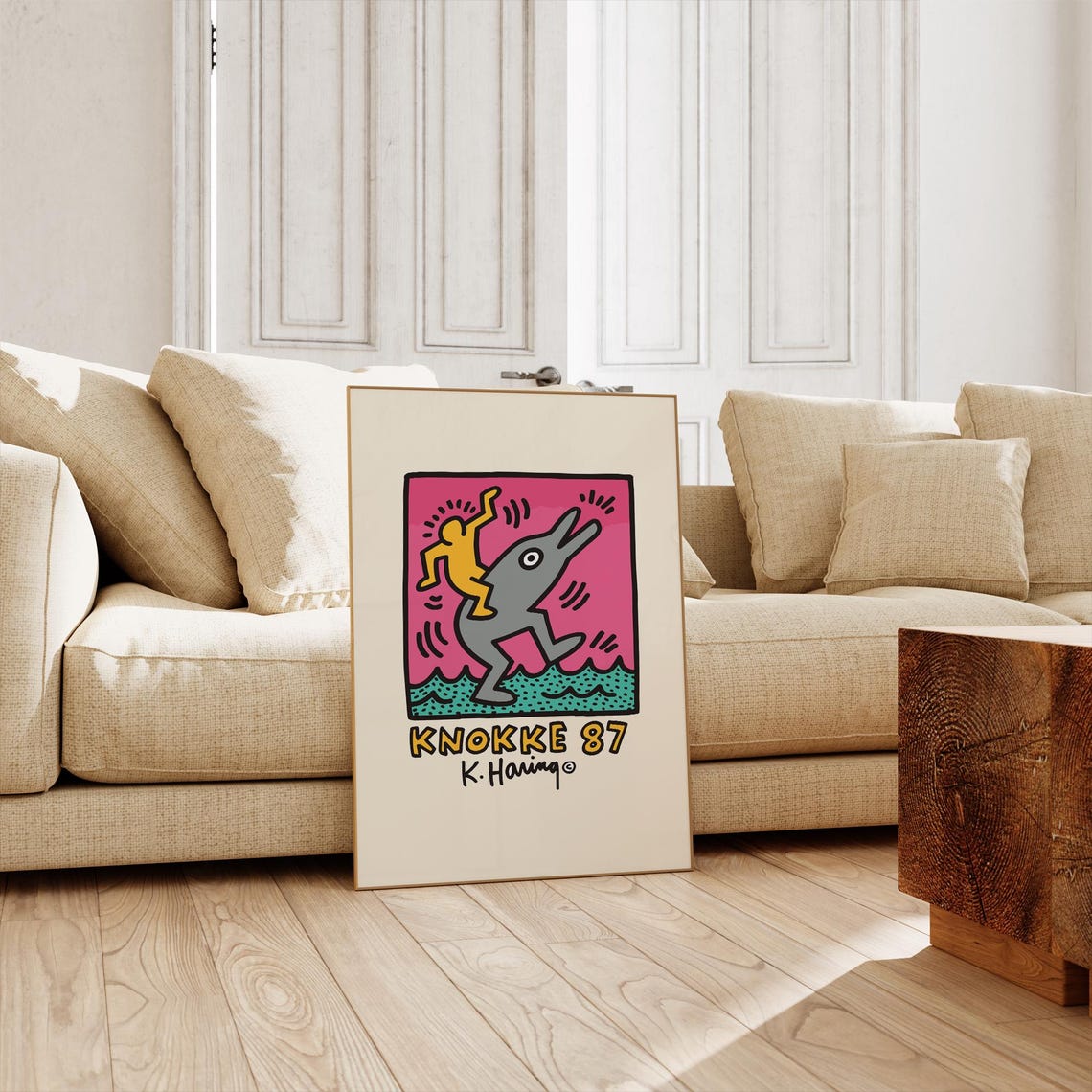 Keith Haring 'knokke 87' Exhibition Poster Print (digital Download) - Etsy