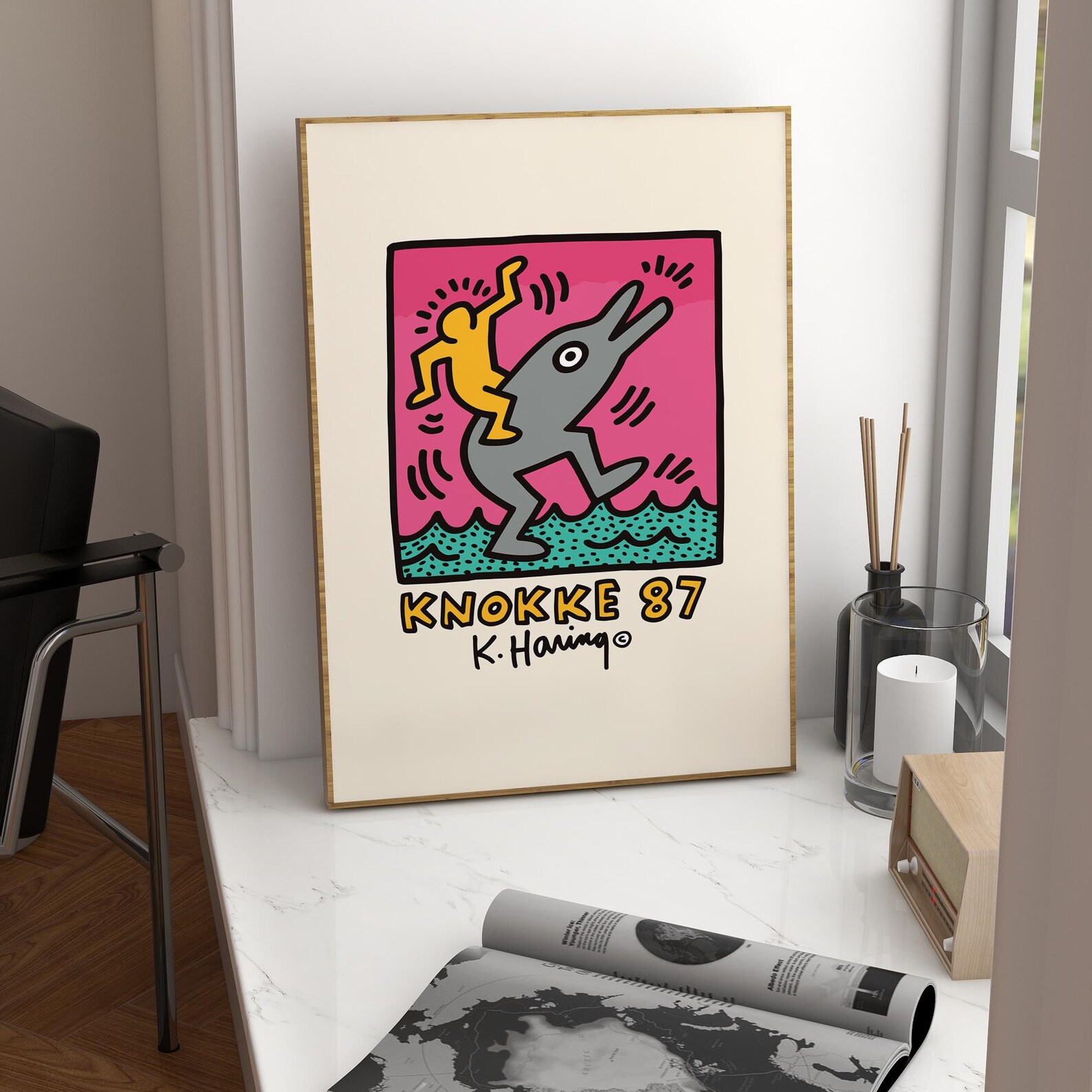 Keith Haring 'knokke 87' Exhibition Poster Print (digital Download) - Etsy