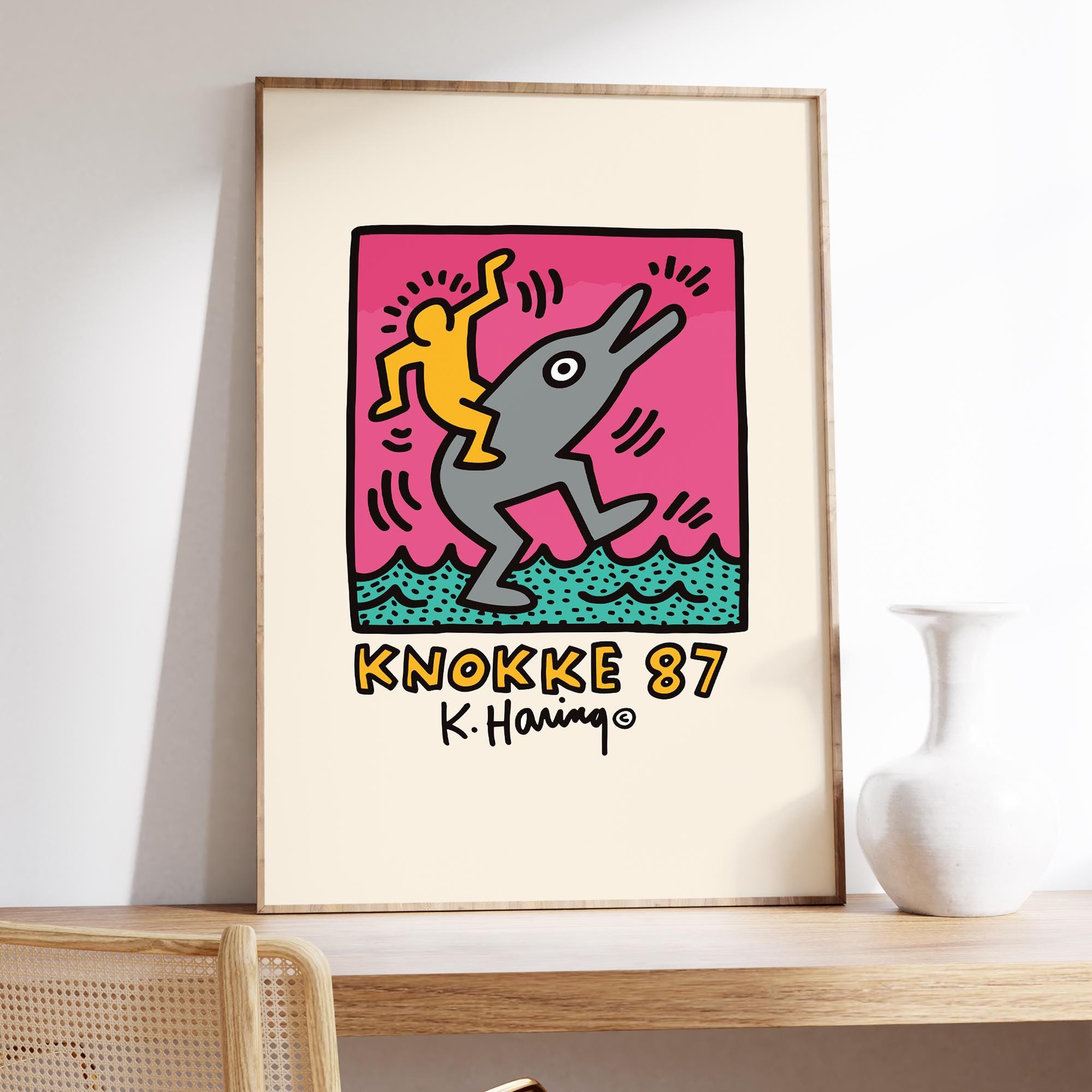 Keith Haring 'knokke 87' Exhibition Poster Print (digital Download) - Etsy