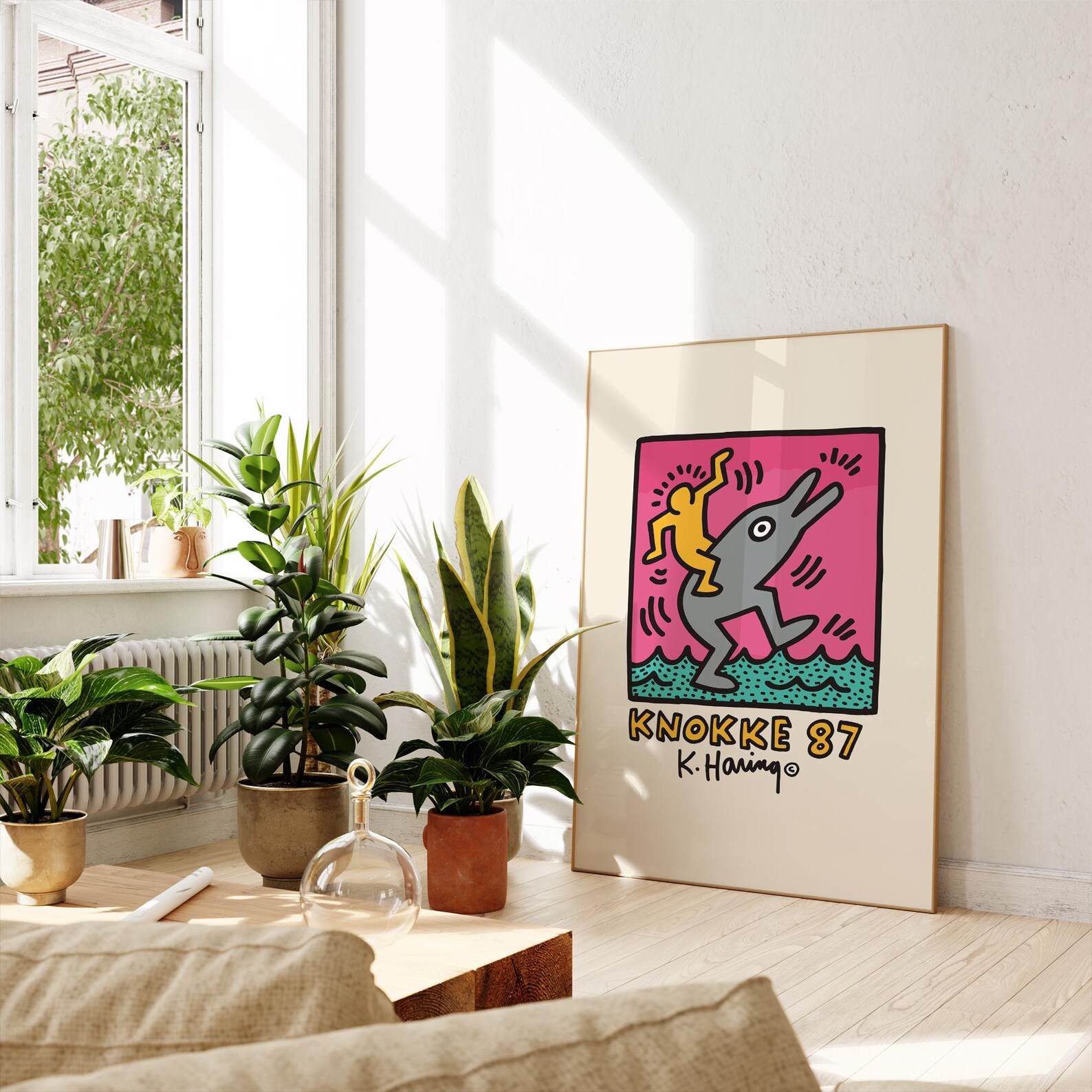 Keith Haring 'knokke 87' Exhibition Poster Print (digital Download) - Etsy