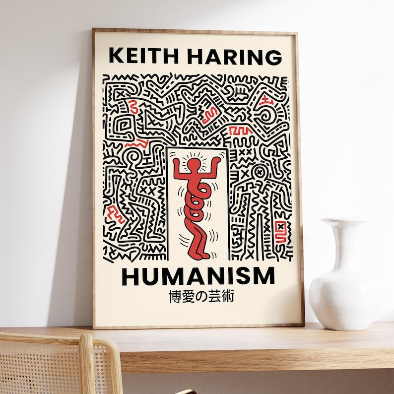 Keith Haring Exhibition Poster: Famous Artists Printable Wall Art ...