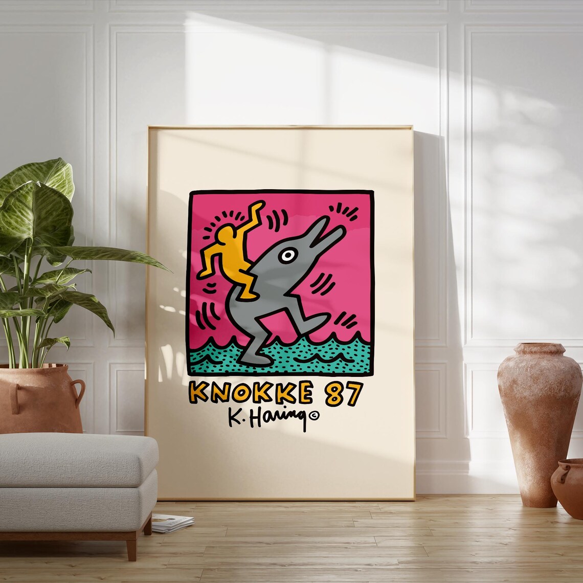 Keith Haring 'knokke 87' Exhibition Poster Print (digital Download) - Etsy