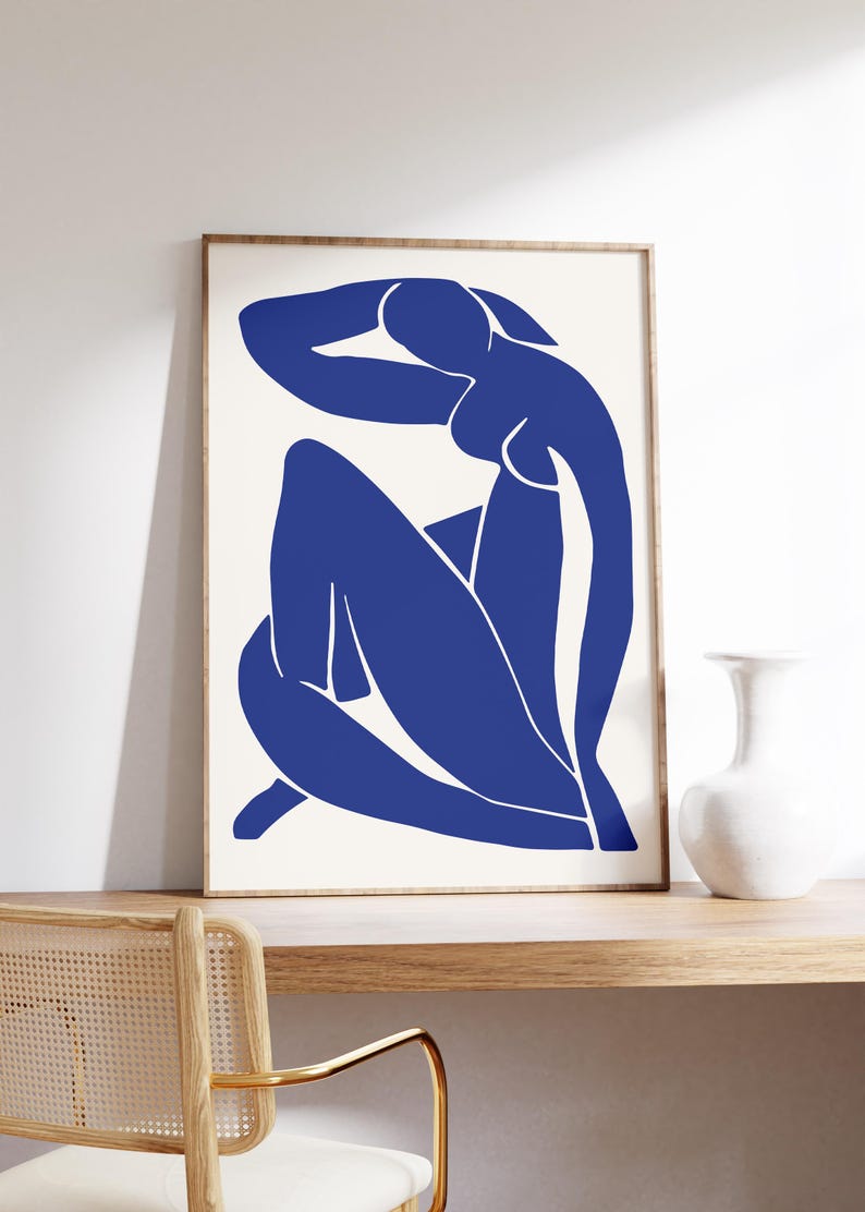 Henri Matisse Nu Blue Print: Minimalist Scandinavian Wall Art (digital ...
