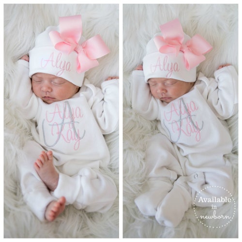 Personalized Baby Gift Girl Newborn Girl Coming Home Outfit - Etsy