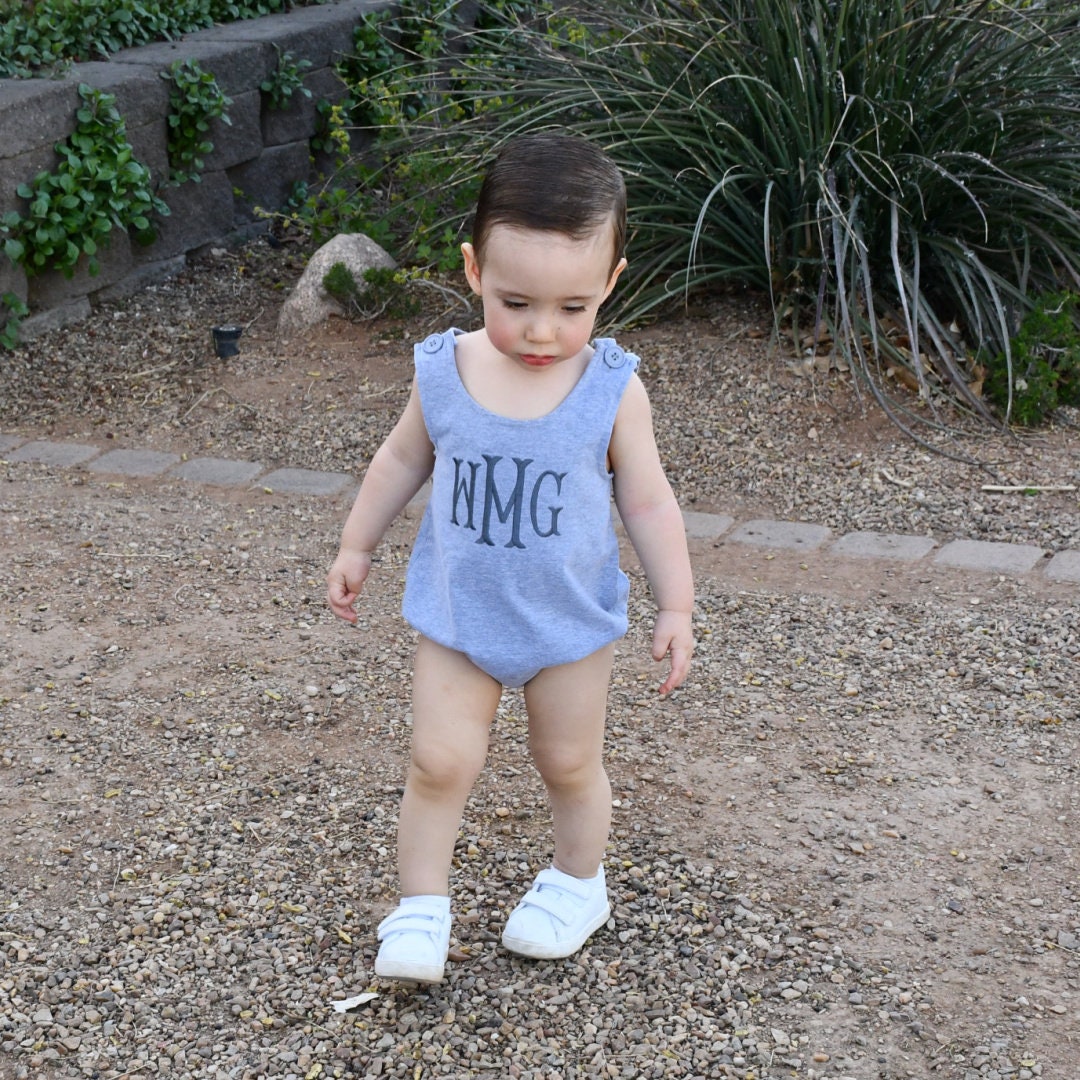 Boy Summer Outfit, Baby Boy Bubble, Baby Boy Summer Clothes, Baby Boy Summer Romper, Monogrammed ...