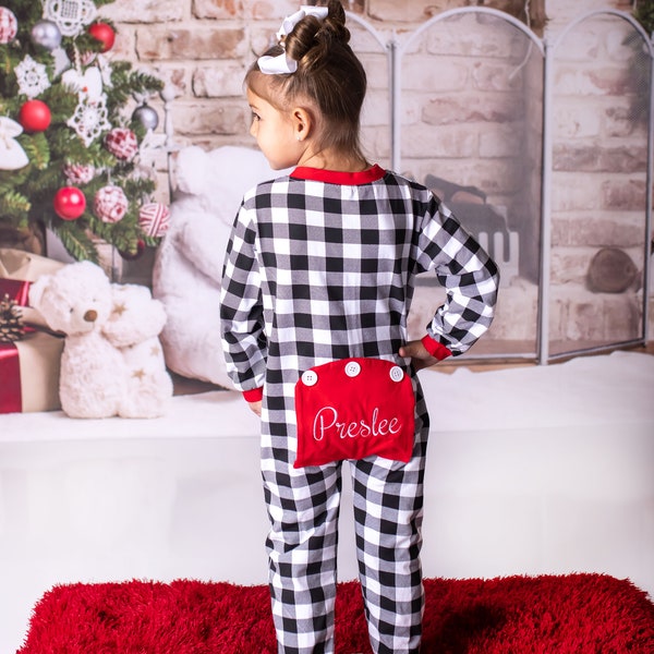 Plaid Butt Flap Pajamas - Etsy