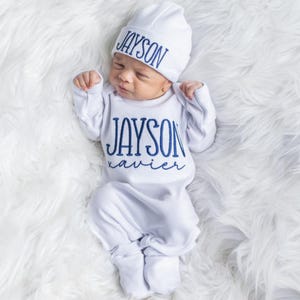 Baby Boy Outfit With Name Baby Boy Clothes Baby Gift Coming Home Outfit ...