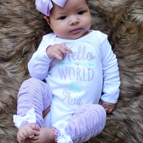 Baby Girl Coming Home Outfit Baby Girl Clothes Personalized - Etsy