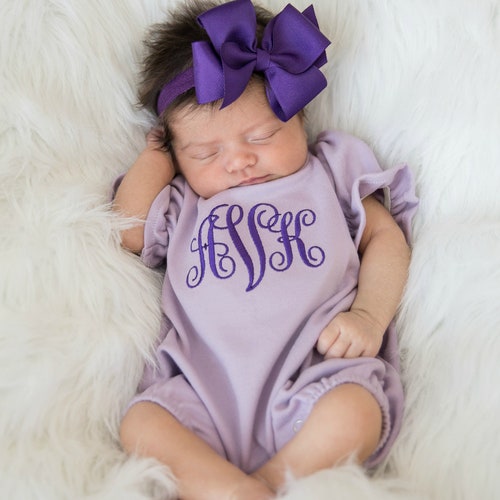 Baby Girl Clothes Baby Girl Outfit Monogrammed Baby Girl Gift | Etsy