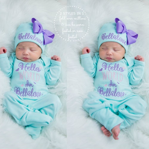 Personalized Baby Girl Clothes Newborn Girl Coming Home - Etsy