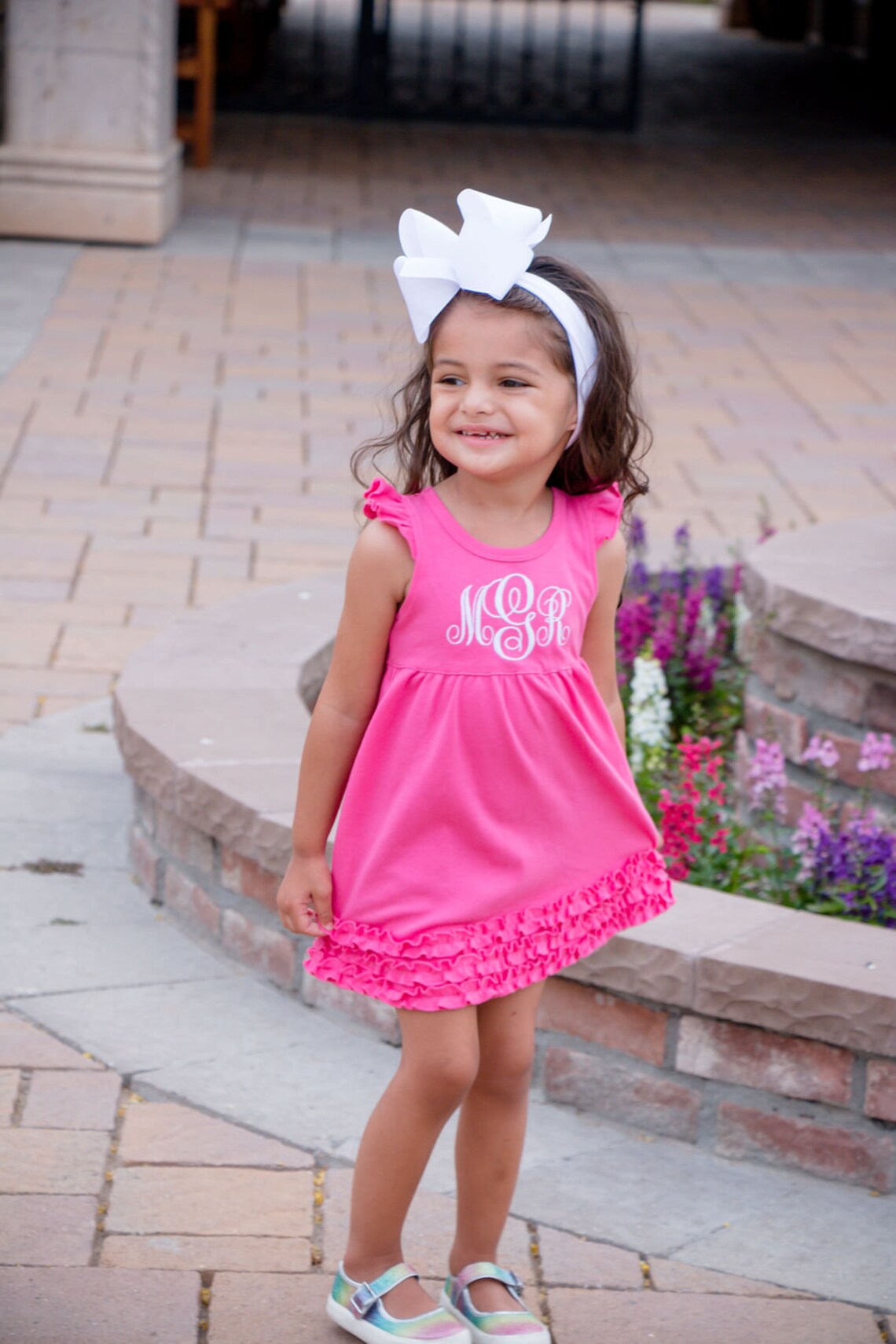 Girls Monogrammed Dress Girls Monogrammed Summer Clothes - Etsy