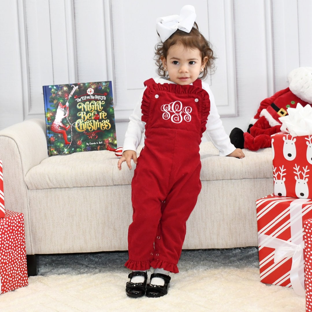 Girls Christmas Outfit, Monogrammed Girls Christmas Outfit ...