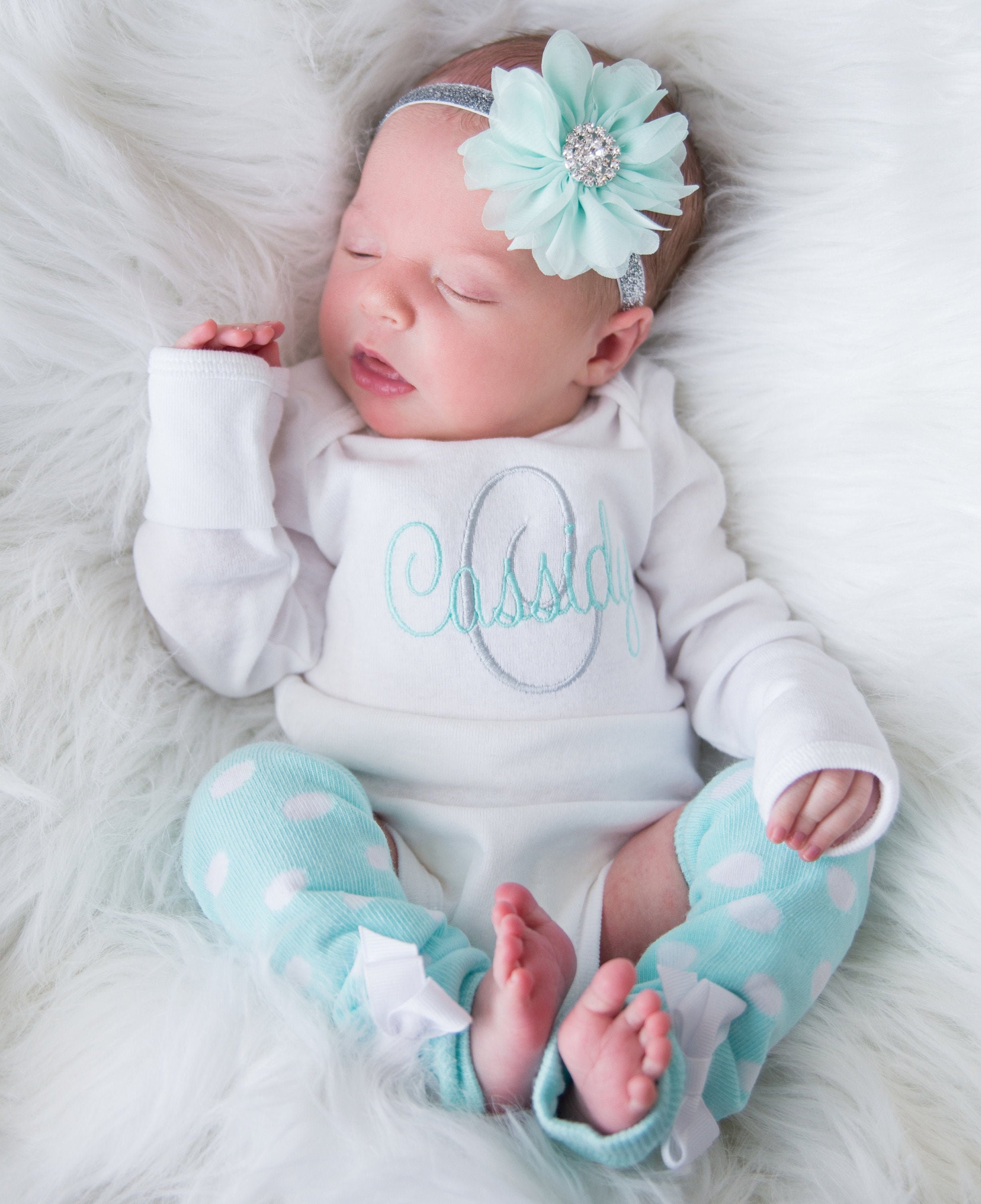 Newborn Girl Coming Home Outfit Newborn Girl Clothes Baby Girl Gift ...
