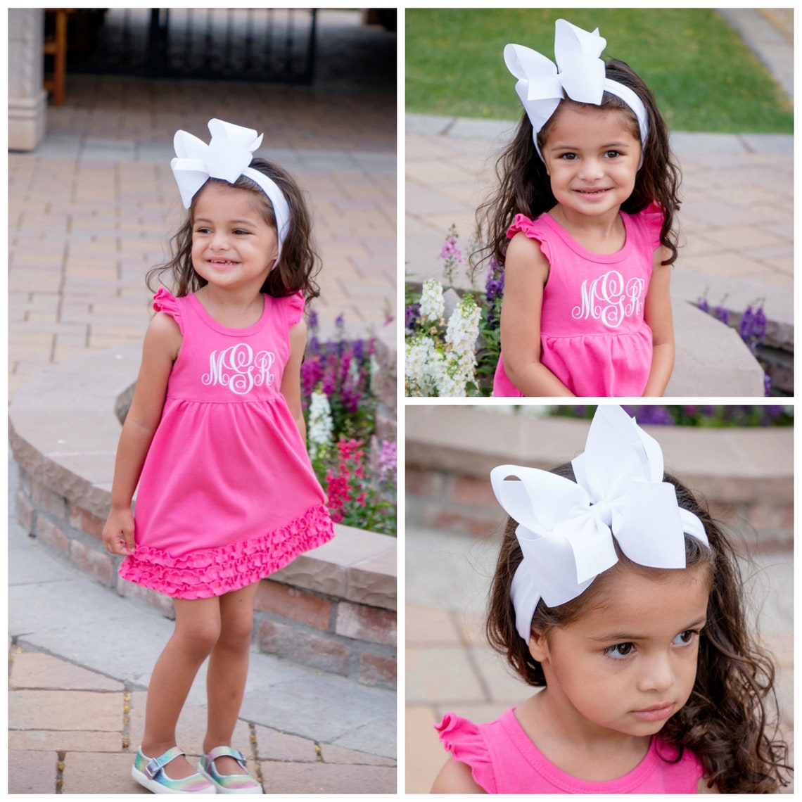 Girls Monogrammed Dress Girls Monogrammed Summer Clothes - Etsy