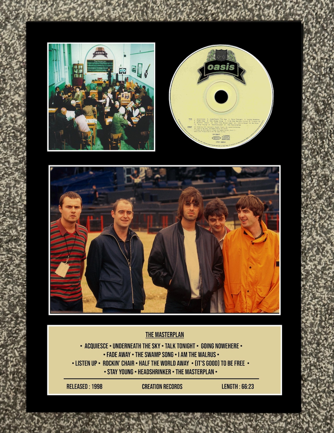 Oasis | the Masterplan | Retro Mounted CD Wall Display | Frame Not ...
