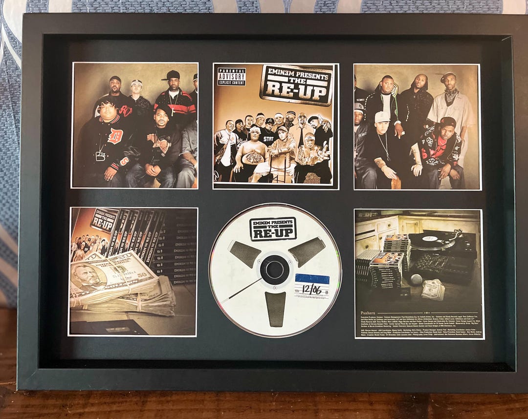 Eminem | Presents the Re-up | Retro Mounted CD Wall Display | Frame Not ...