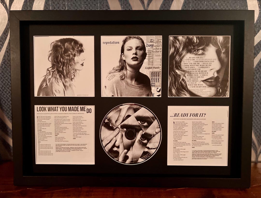 Taylor Swift | Reputation | Retro Mounted CD Wall Display | Frame Not ...