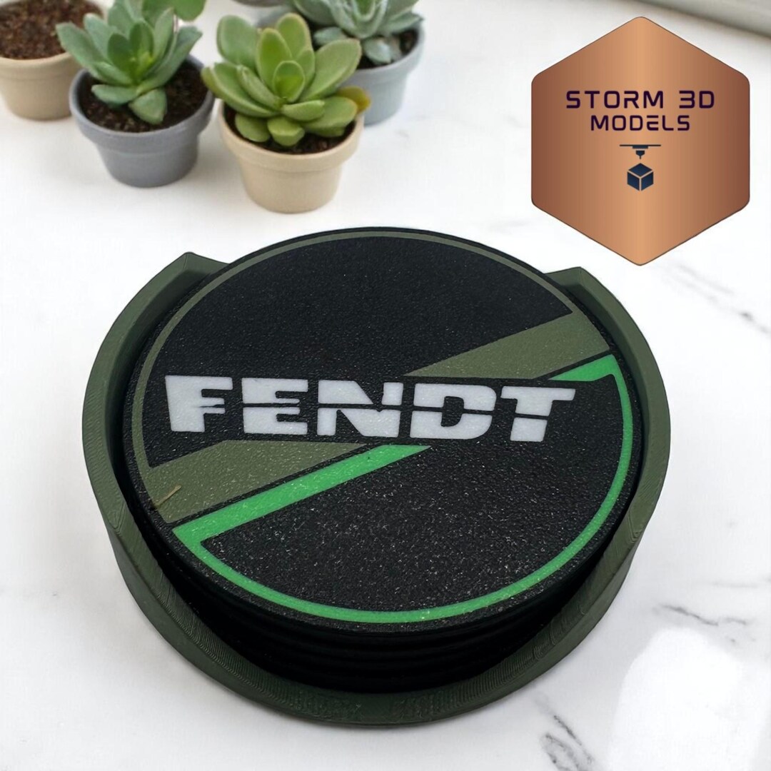 Fendt Coaster Set Round – 3D Printed Farm-themed Drink Coasters ...