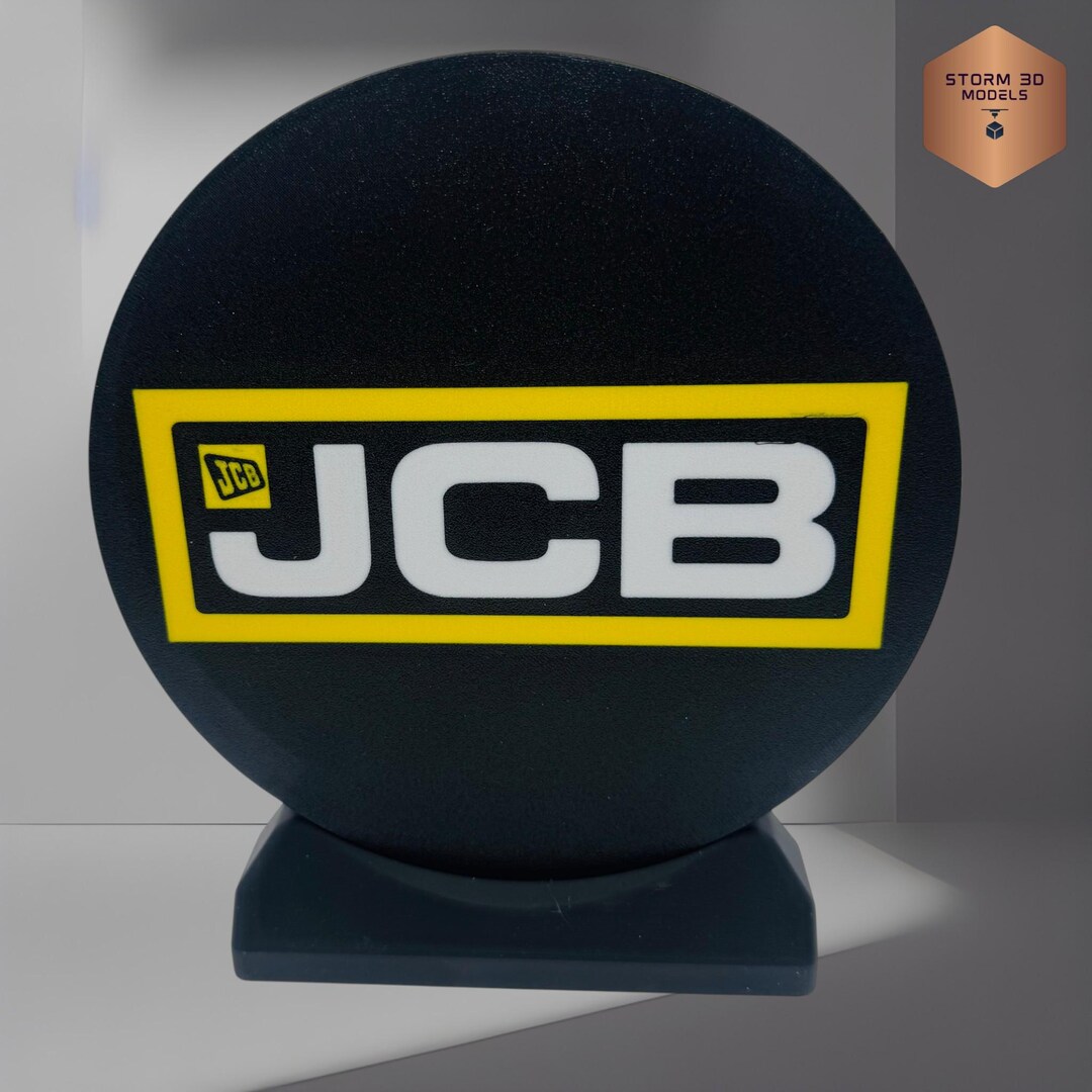 JCB Inspired LED Lightbox, New Style Logo – 3D Printed Tractor Logo ...