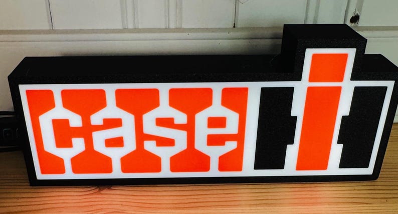 Case IH Retro Inspired LED Lightbox – 3D Printed Tractor Logo Lamp ...