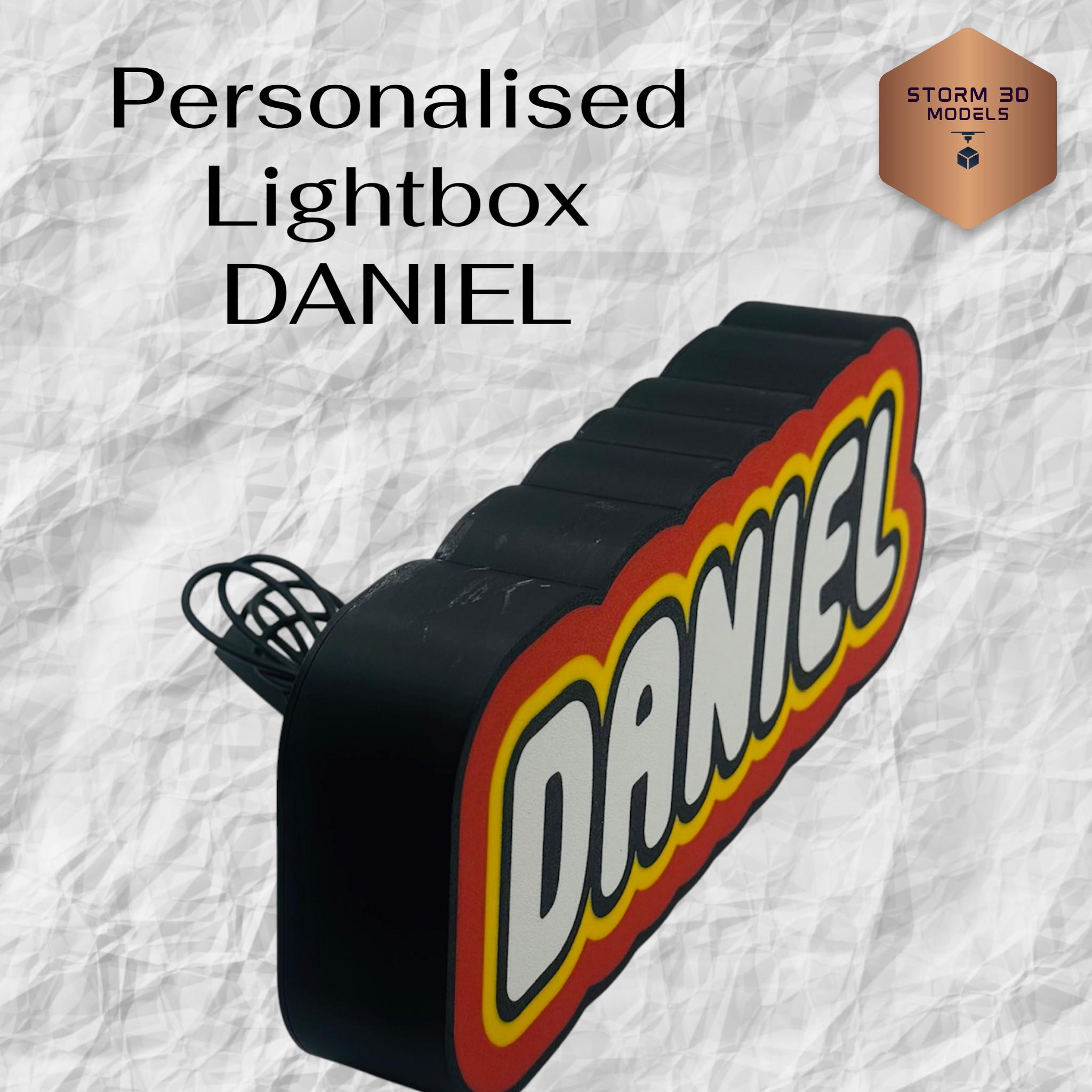 Personalized 3d-printed Lightbox With Lego-style Text – Custom Name ...