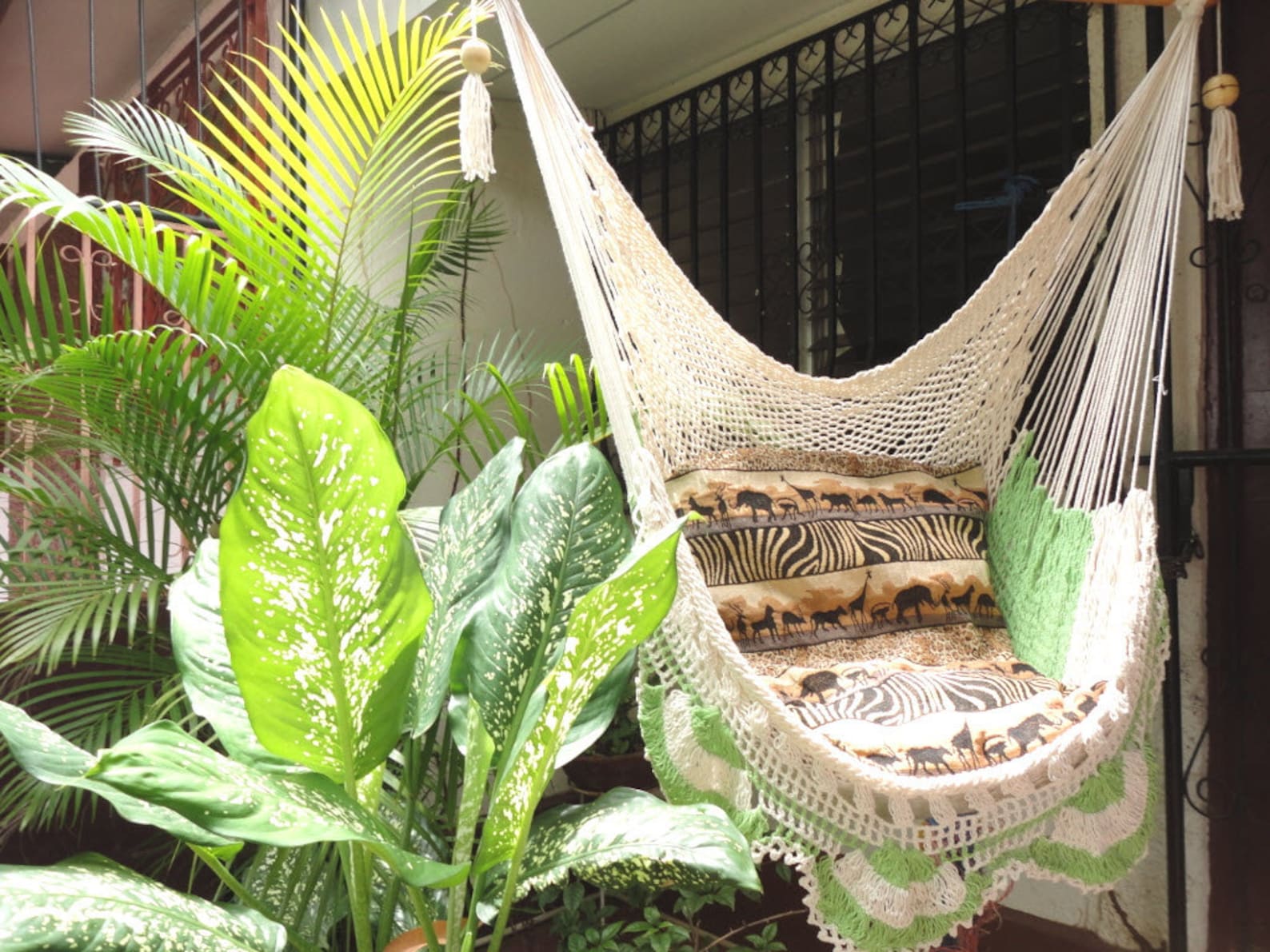 Beige Light Green Sitting Hammock Hanging Chair Simple - Etsy