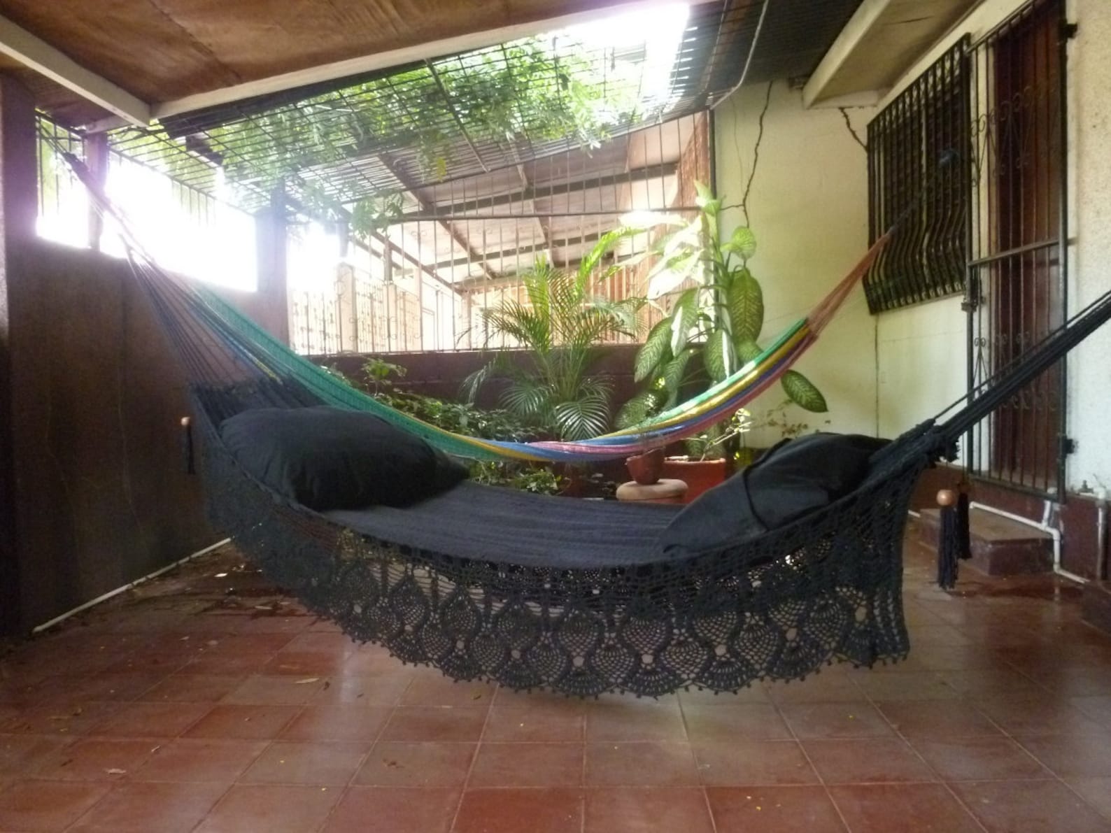 Magic Black Magic Hammock, Hand Woven Natural Cotton With Bell Fringe ...