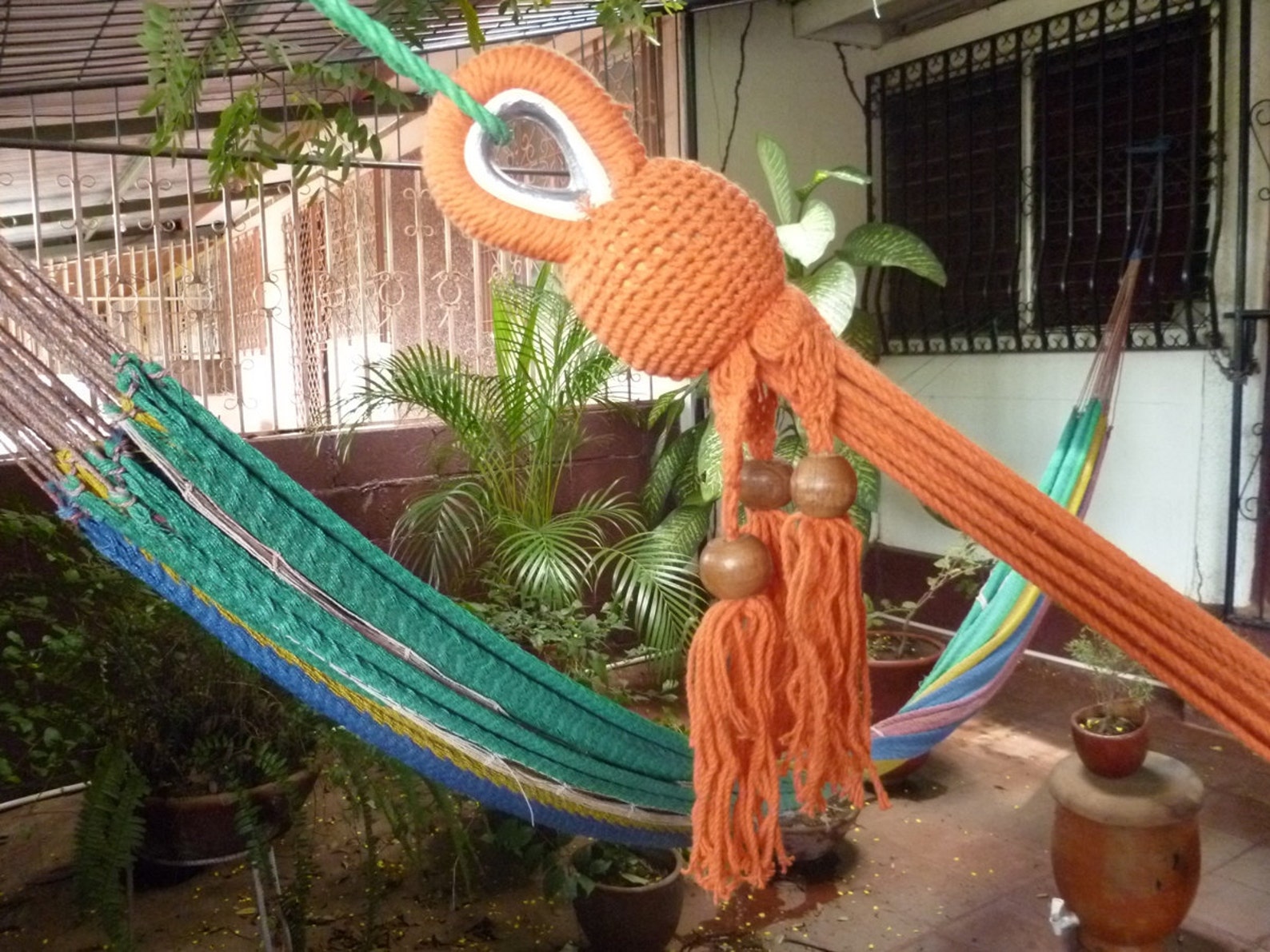 One Color Single Hammock Hand-woven Natural Cotton Triangle - Etsy