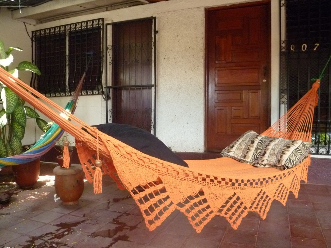 One Color Single Hammock Hand-woven Natural Cotton Triangle - Etsy