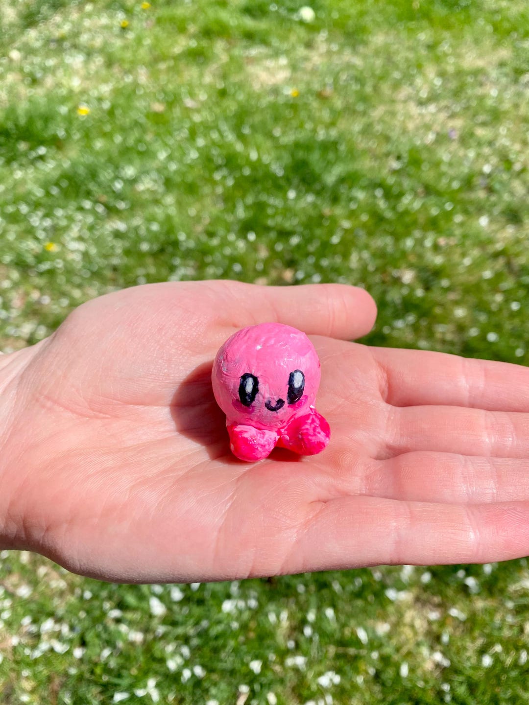 Cute Clay Kirby Figurine, Handmade - Etsy