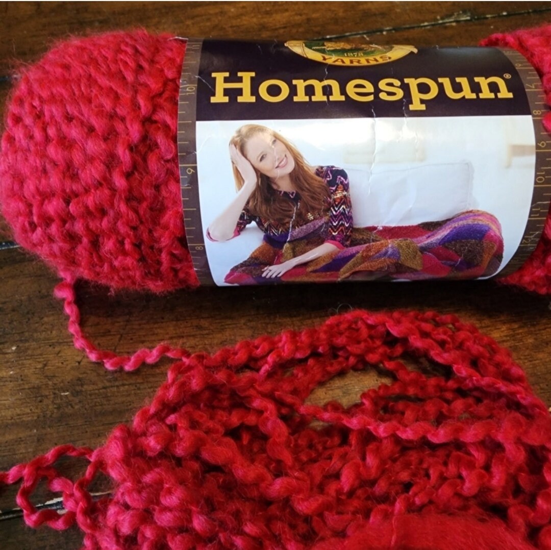 Lion Brand Yarns Homespun Candy Apple Yarn - Etsy