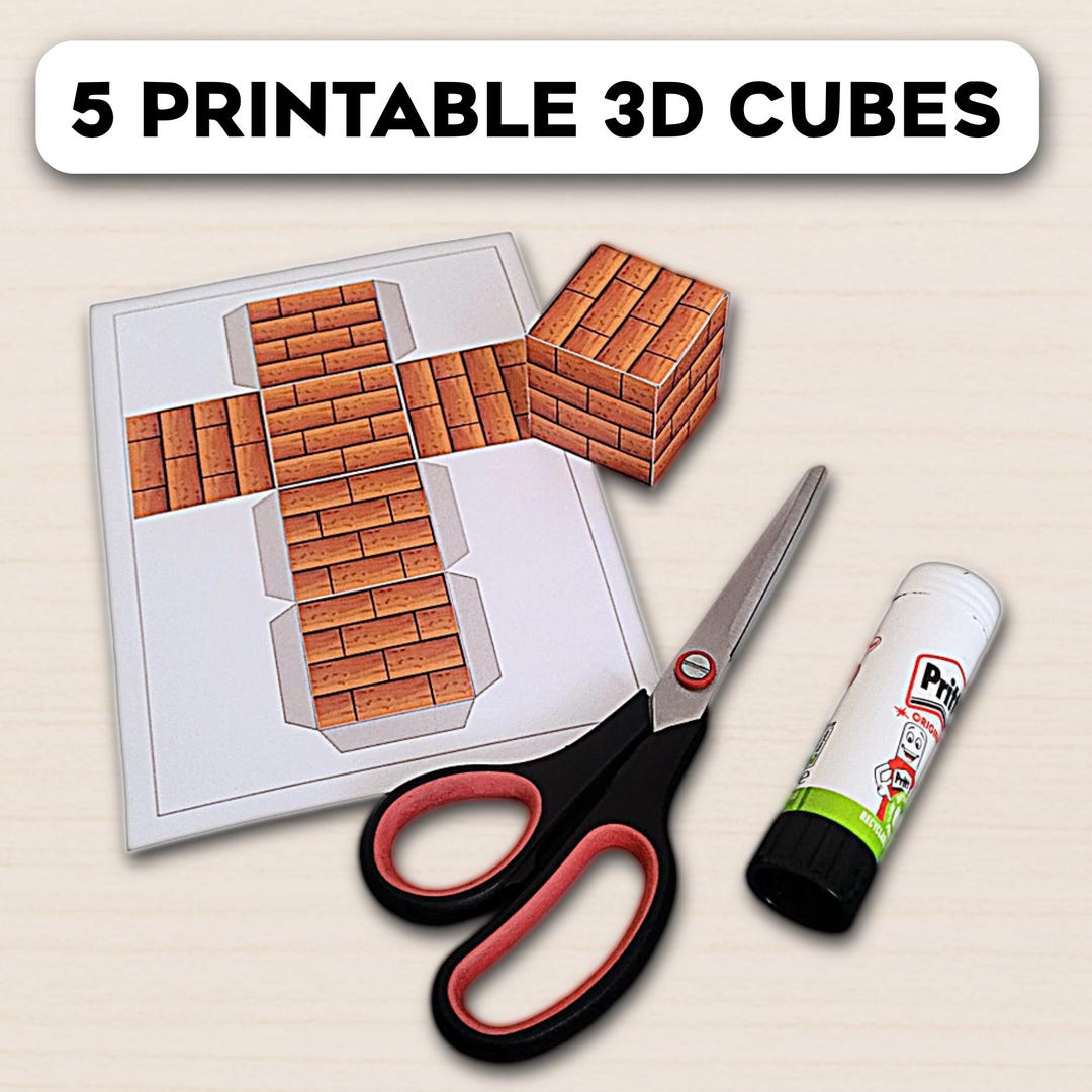 Plank Texture 3D Paper Model Bundle DIY Paper Art Craft Templates PDF ...